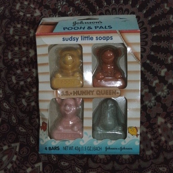Winnie The Pooh | Bath | Vintage Nib Johnsons Pooh Pals 4 Sudsy Little ...